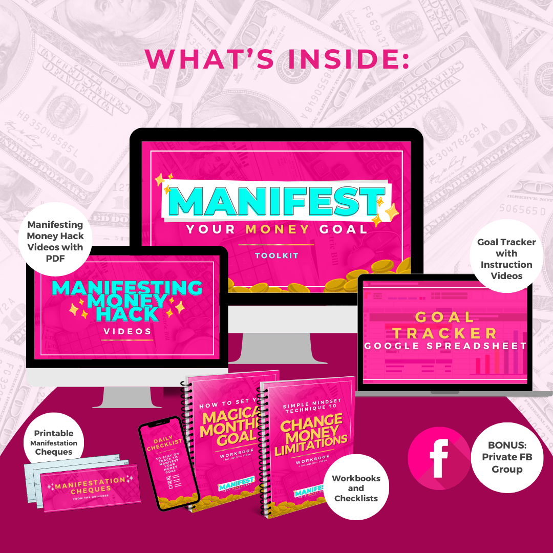 Manifest Your Money Goal Toolkit Spreadsheet Mindset – #asifbymagic Shop